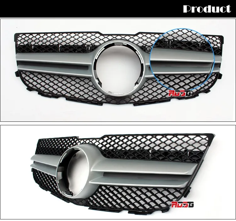Mercedes Glk Class X204 Front Bumper Abs 2 - Fin Grill 2012 - 2014 ...