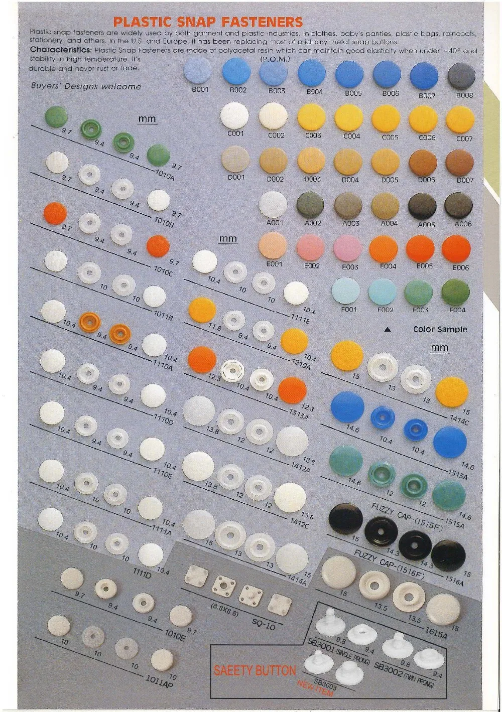 Plastic Snaps Buttons: Ideal for Baby Clothes and Rain Coats