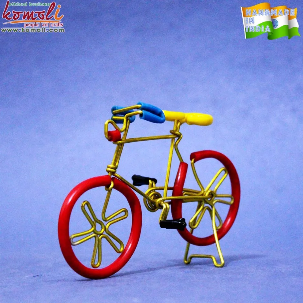 Miniature Metal Toy Wire Art Bicycle Model for Home Decor
