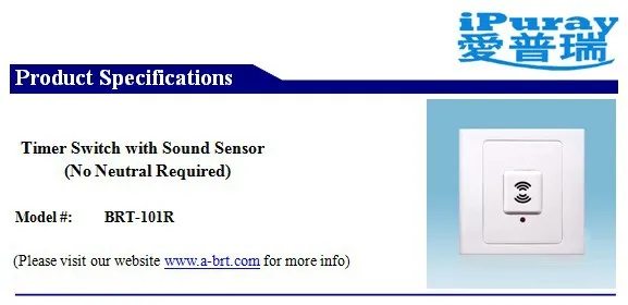 Electrical Sound Sensor Voice Activated Switch Light Wall Switch With ...