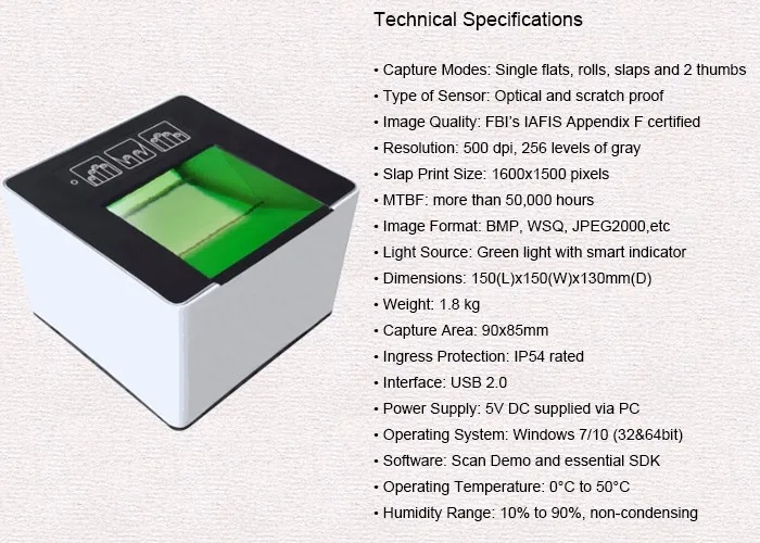 Biometric Citizen Enrollment Kit With Fingerprint Capture Device ...