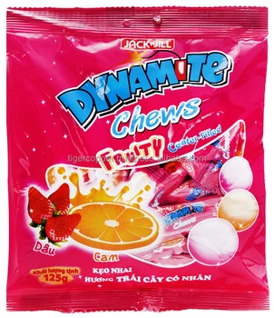 Dynamite Chews Fruity Center - Filled Chewy Candy Bag 125g (25 Pcs X 5g ...