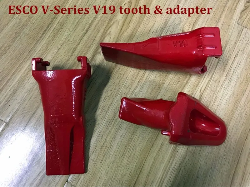 Esco V19 V23 Excavator Bucket Tips And Adapter - Buy Excavator Bucket ...