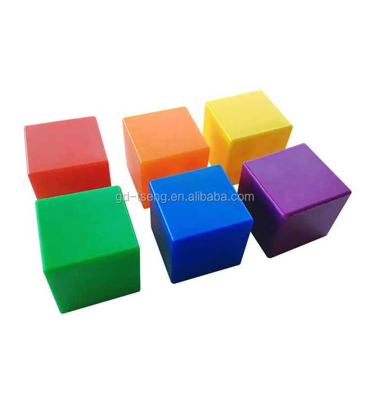 6 Colour 1 Inch Plastic Cube Building Block Educational Toys - Buy Cube ...
