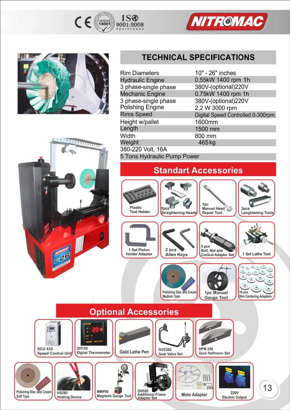 RS28 NITROMAC.COM Hydraulic Rim Straightening Machine