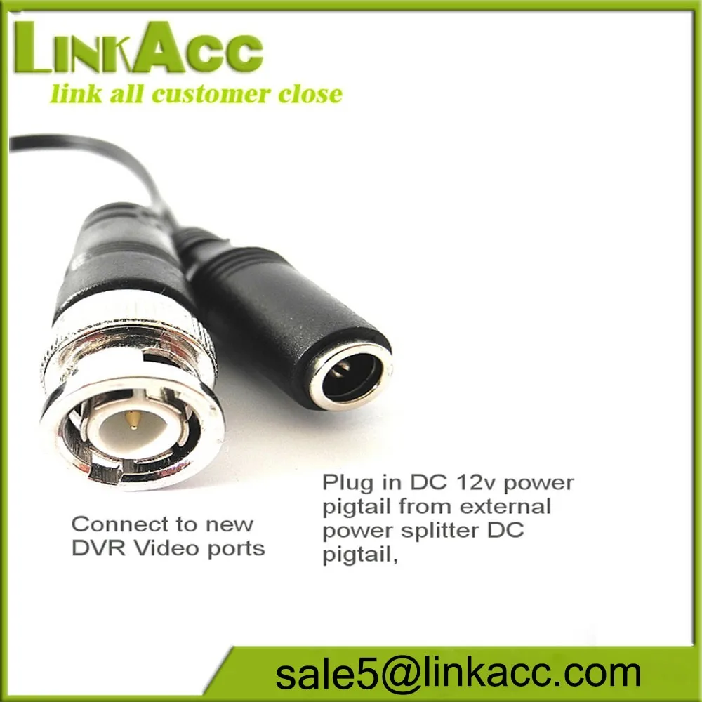 Lkcl654 6pin Mini-din Cable Female To Bnc Male And Dc Female Adapter ...