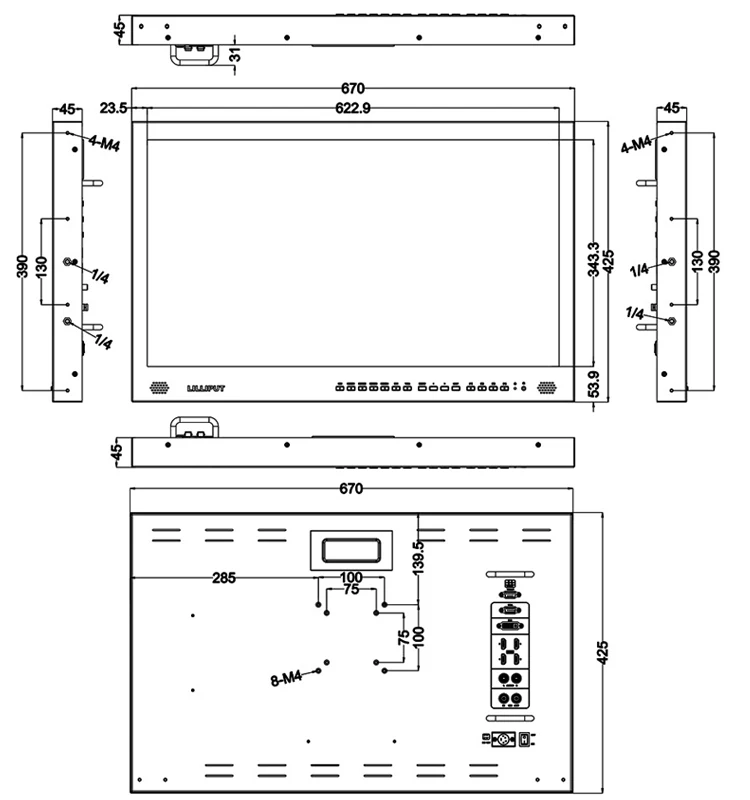 28 Inch 3840x2160 Ultra High Resolution 4k Broadcasting Monitor For ...