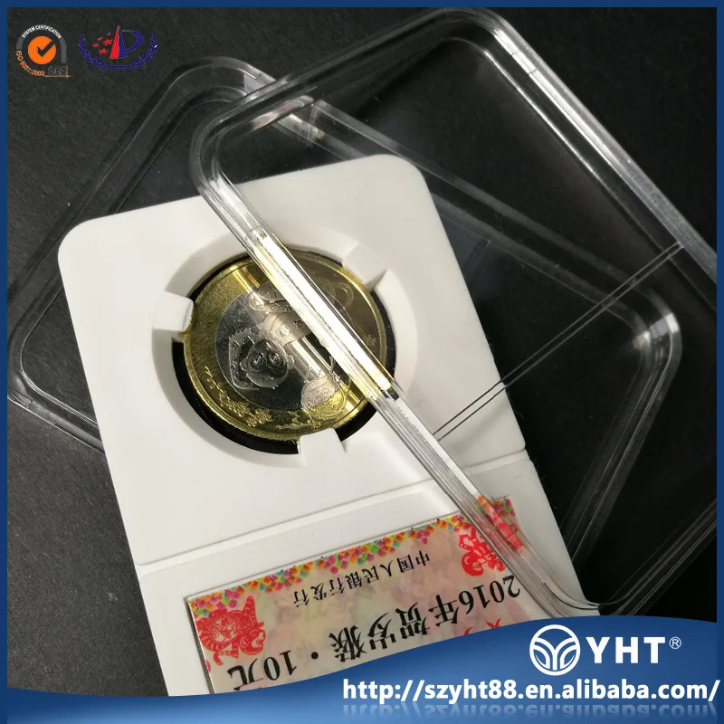 Custom Inner Various Diameter Clear Acrylic Coin Display Holder Slabs