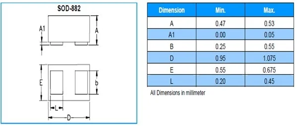 5v Sod-882 Esd / Over-voltage Protect Device Esd05v88d-lc - Buy Thermal ...