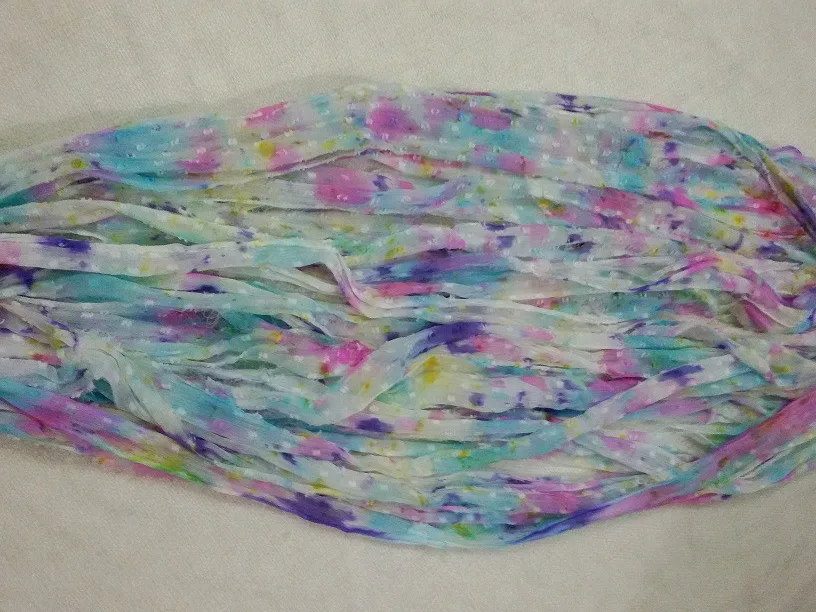 Sari Silk Ribbons With Printed Patterns,Patterned And Textured Sari ...