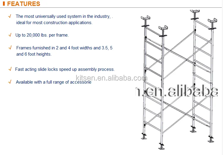 Aluma Type Steel Frame Shoring Systems/construction Frame Scaffolding ...