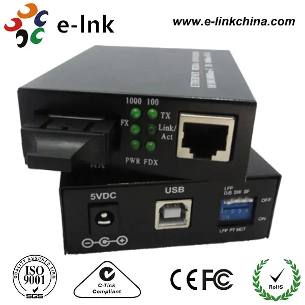 Usb Powered 10/100m Copper To Fiber Media Converter With Sc Mm 2km ...