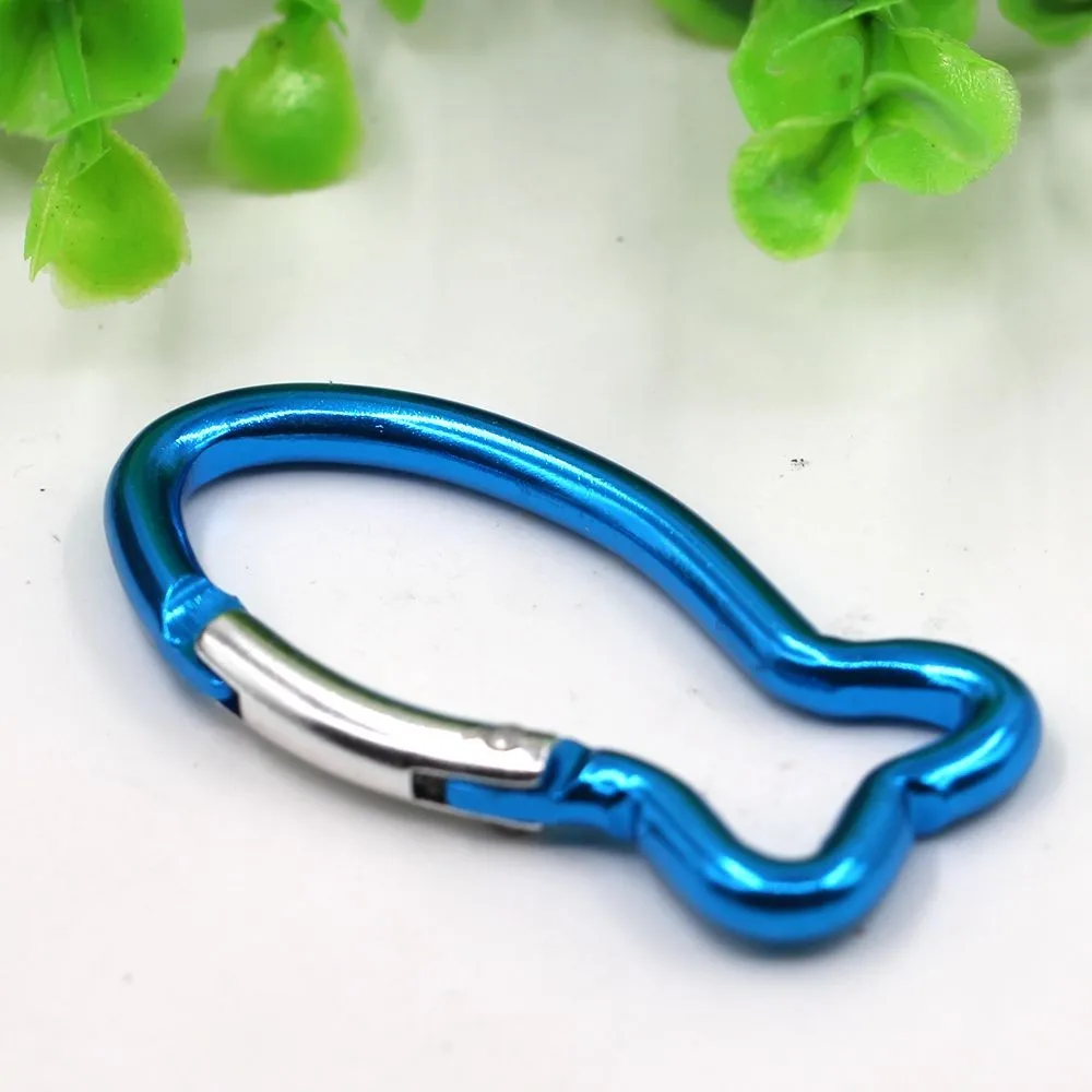 Factory Wholesale Aluminum Fancy Animal Fish Shaped Spring Carabiner ...