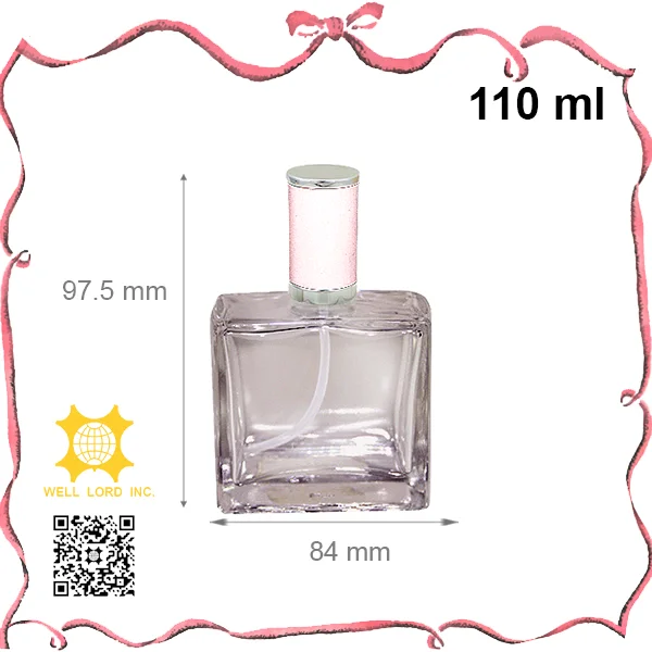 New Collection Soft Pink Empty Crystal Rectangular Glass Perfume Spray ...