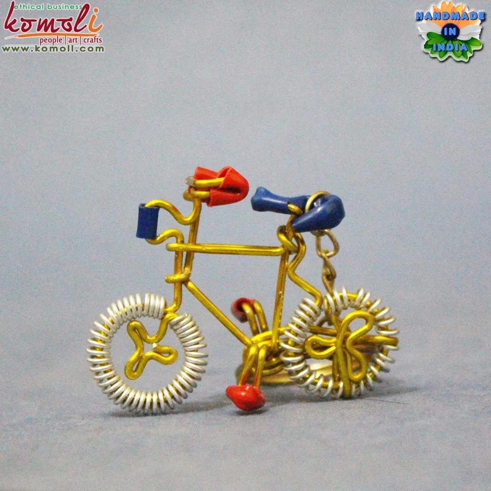 Miniature Metal Toy Wire Art Bicycle Model for Home Decor