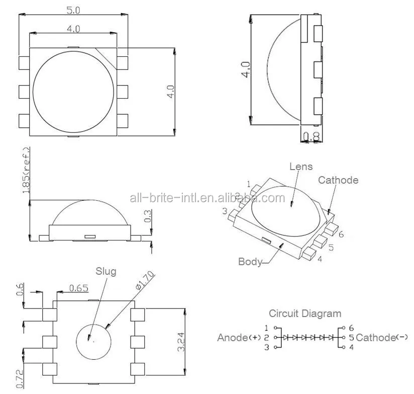 High Voltage 18v 2w 5050 White Hv Smd Led Lens Chip Datasheet - Buy ...