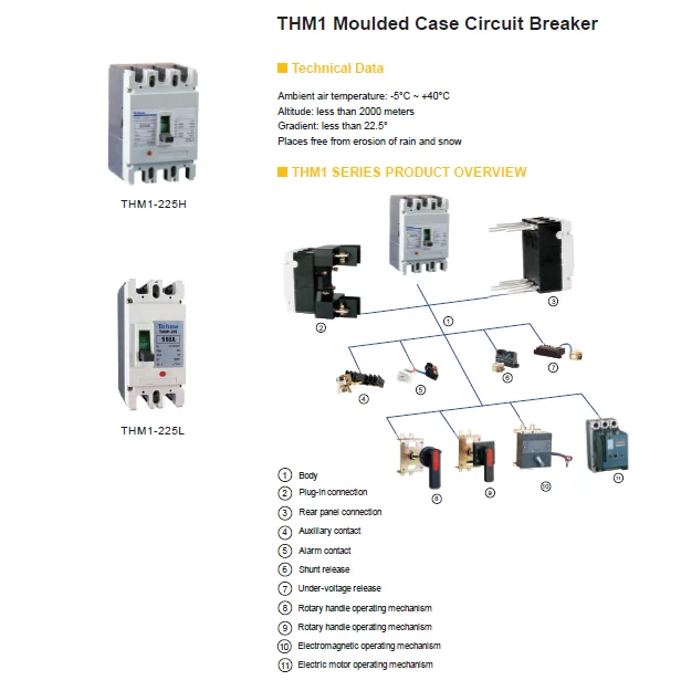 Ac50/60hz 690v Elcb Mcb 3 Pole 4pole 225a 250a 630a Mccb Moulded Case ...
