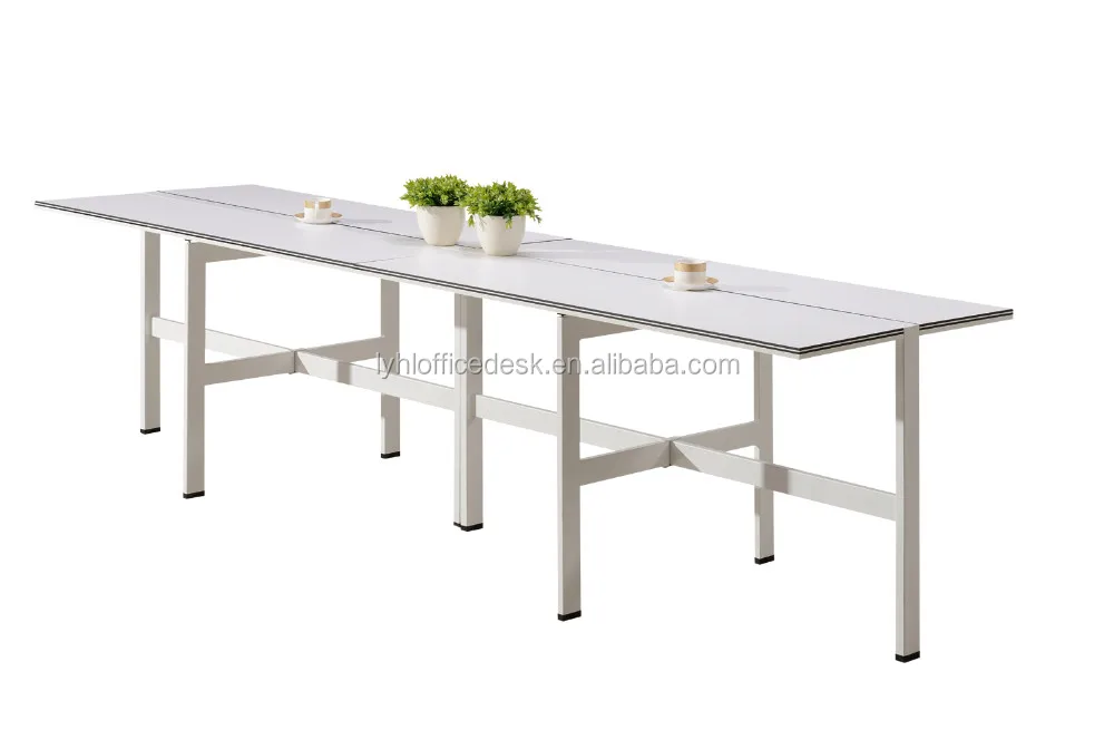 Long Table 3 Person Office Workstation/office Furniture - Buy 3 Person ...
