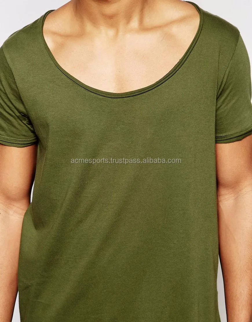 Custom Deep Neck T Shirts - Plain Skin Tight Cotton V Neck T Shirt Men ...