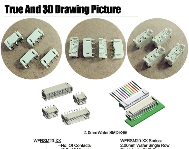 2-10 Ways 2mm Wafer Smd Connector 90 180 Degree Single Row Pin Header ...