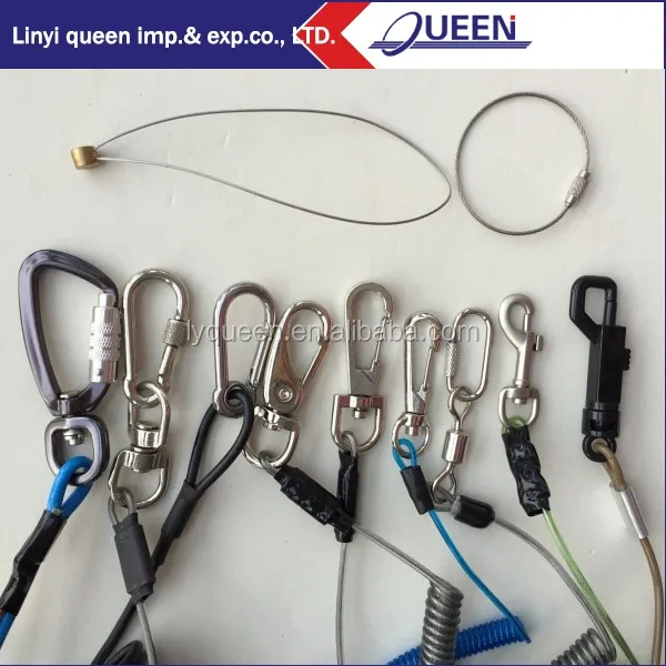 Scaffolding Tool Safety Coiled Cable Lanyards Used With Bi-hex Poka ...