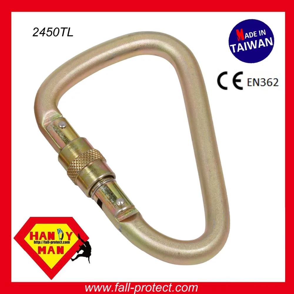 Industrial Large Twist Lock Captive Pin Triangle Steel ANSI Carabiner ...