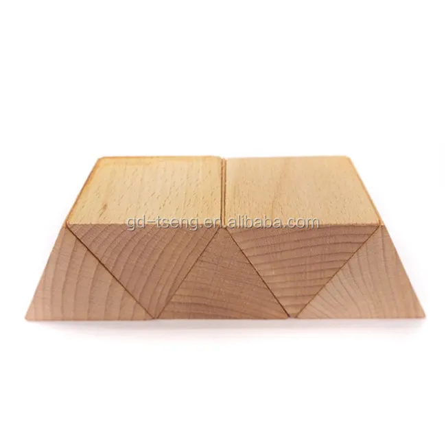 Gd-50*50*50mm Plain Wood Triangular Prism Blocks,5 Pcs/set - Buy Wood ...