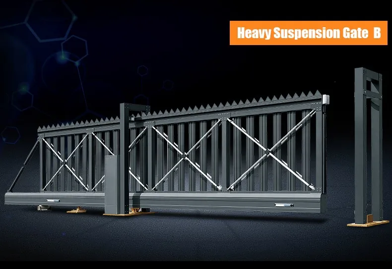 Modern Style Aluminum Cantilever Sliding Gate For Factory Gate Designs ...