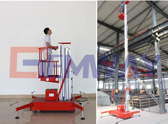 10m Portable Manual One Man Lift Aluminum Single Person Hydraulic Lifts ...