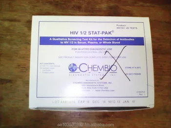 Chembio Hiv Stat Pak Test Kit - Buy Stat Pak Hiv Product on Alibaba.com