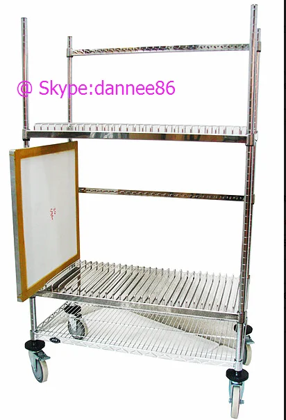 Stencil Storage Rack With Dusty Free Cover - Buy Smt Stencil Trolley ...