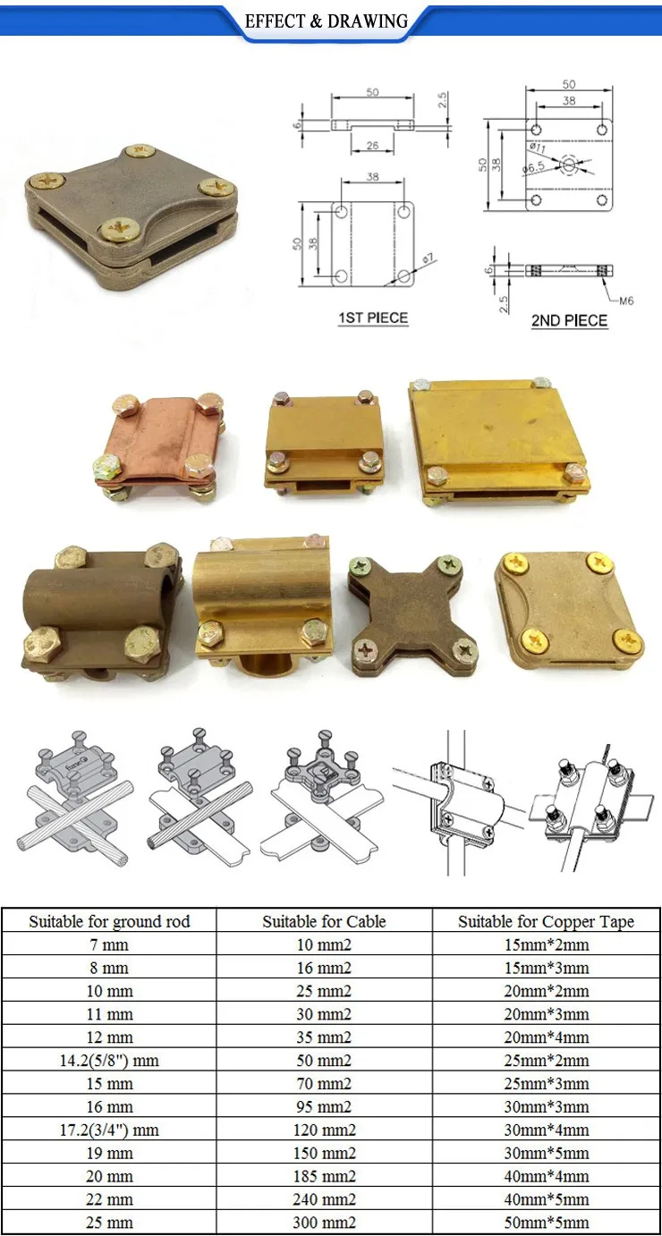 Dc Clip Fixing Clamp For25*3 Copper Tape Four Way - Buy Fixing Clamp,Dc ...