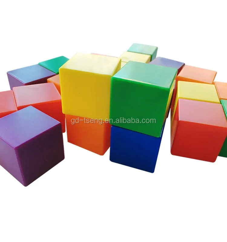 6 Colour 1 Inch Plastic Cube Building Block Educational Toys - Buy Cube ...