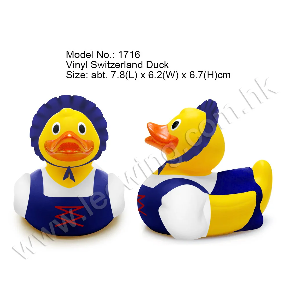 Plastic Switzerland Lady Yellow Rubber Duck Country Souvenir ...