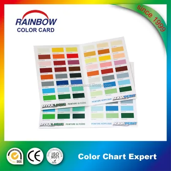 Emulsion Coating Color Chart Card In Two Sides - Buy Color Shade ...