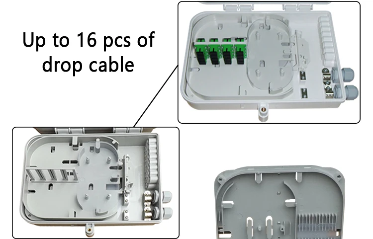 16 Core White Color Abs Material 16 Sc Apc Upc Pigtail Nap Box Ftth Terminal Box Fiber Optic ...