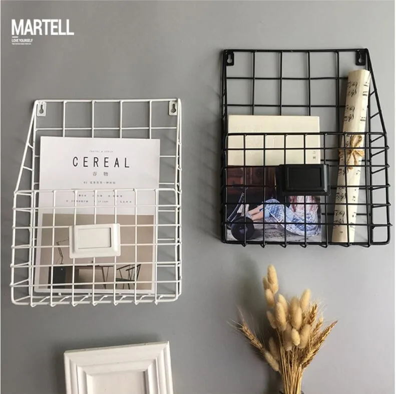 Mesh Wire Wall Mount Hanging File Holder - Organize Efficiently