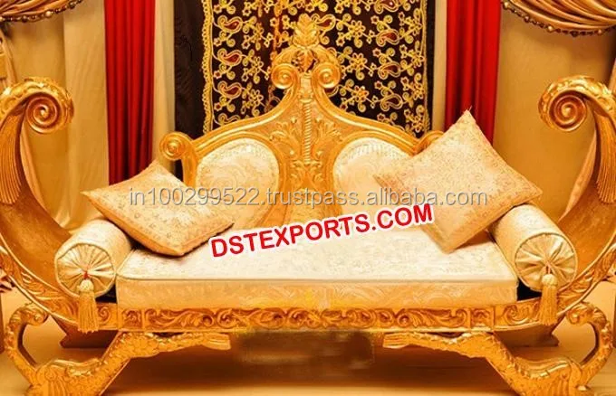 Bollywood Style Wedding Sofa,Bride Sitting For Mehendi Function,Indian ...