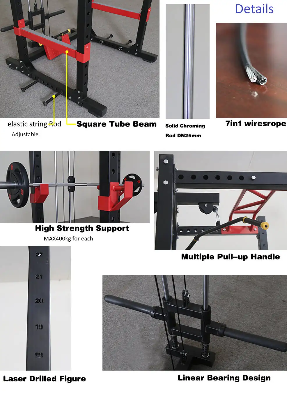 Commercial Squat Rack Gym Equipment Fitness Cross Fit Power Cage ...