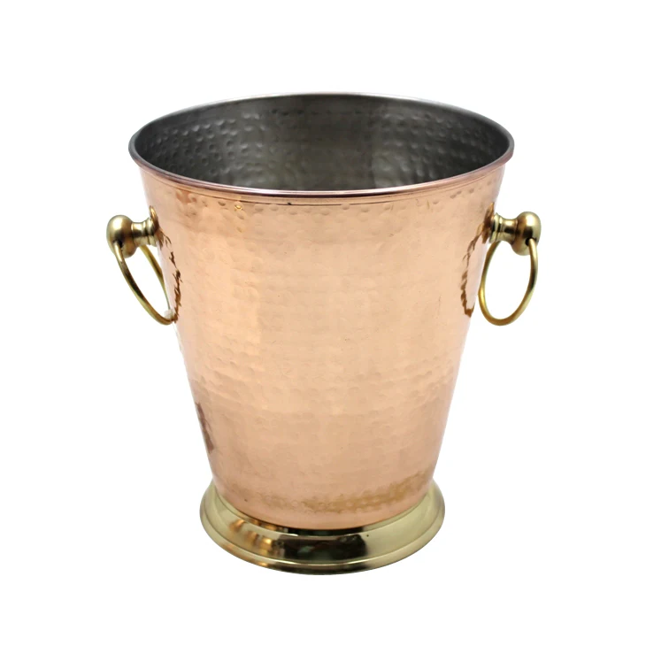 Brass Copper Designer Wine Cooler Ice Buckets with Handle