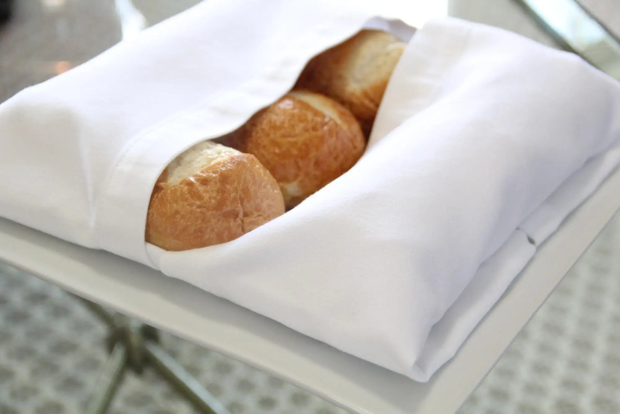 Embroidered Hot Roll Cover, Napkin, Bread Basket - Luxury