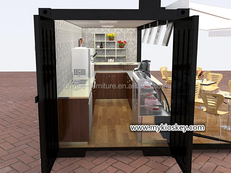 Container Coffee Kiosk & Fast Food Shop Design for Street