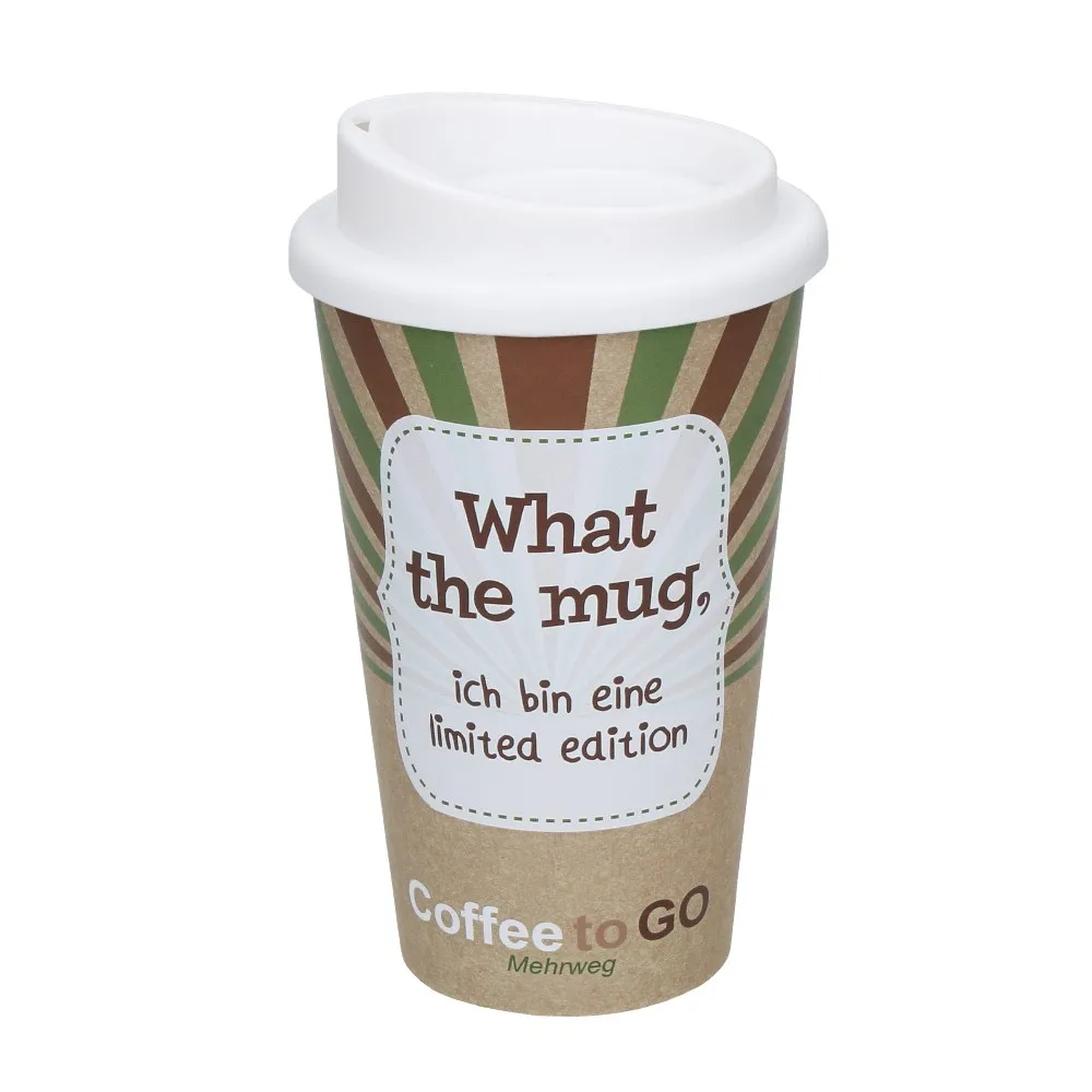 Promotional Coffee To Go Mug Double Walled Made In Germany Pp Plastic ...