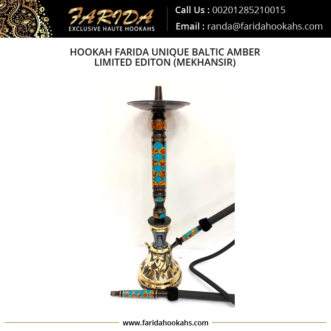 Hookahs Luxury - Shisha Farida Limited Edition Amber Hookahs