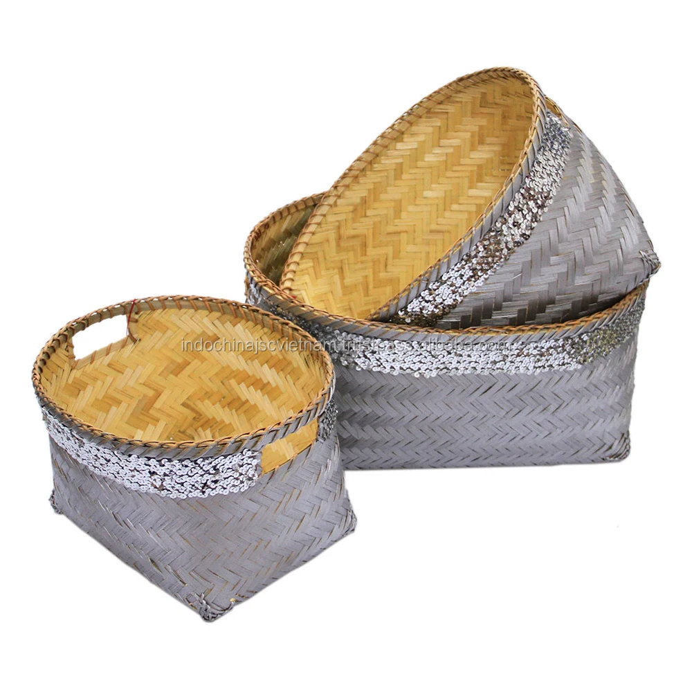 Handicraft Bamboo Weaving Basket Made By Artisan In Vietnam - Buy ...