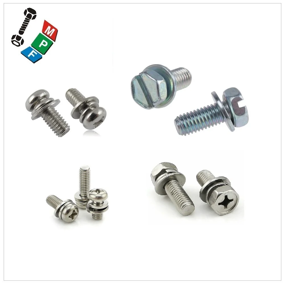 Pan Head Six Lobe Phil Pozi Slot Combi Recess Sems Machine Screw - Buy ...
