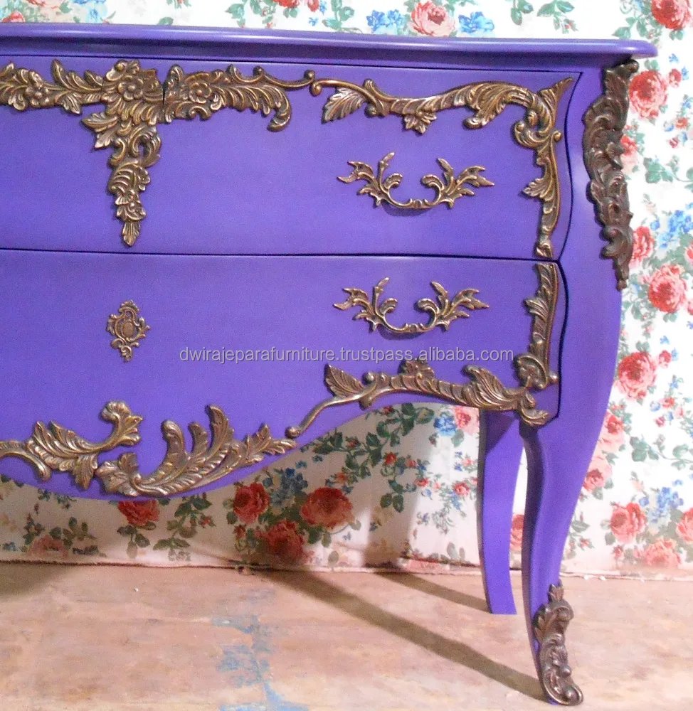Gabriella Purple Chest of Drawers - Elegant Living Room Furniture