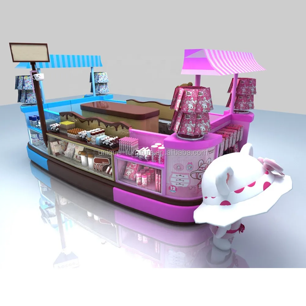 Plush Toy Kiosk - Elegant Display Stand for Shopping Malls