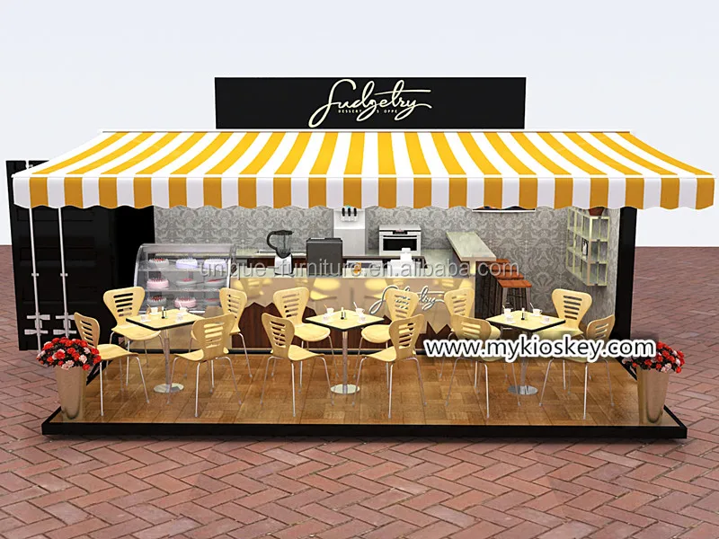 Container Coffee Kiosk & Fast Food Shop Design for Street