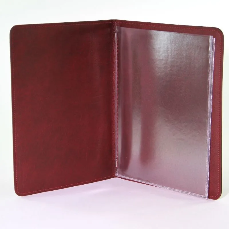 Top Quality Three Fold Menu Holder Leather Food Cover / Tri Fold ...
